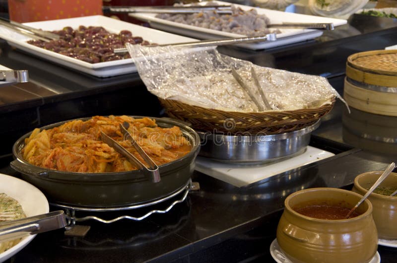 Korean Cuisines Buffet Restaurant Stock Photo - Image of korean ...