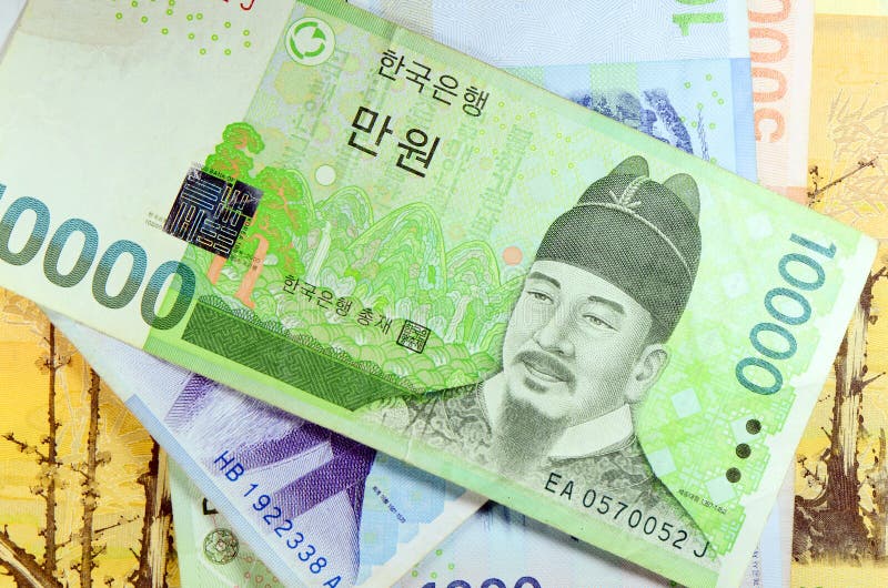 South Korean money stock photo. Image of coins, korea - 15470014