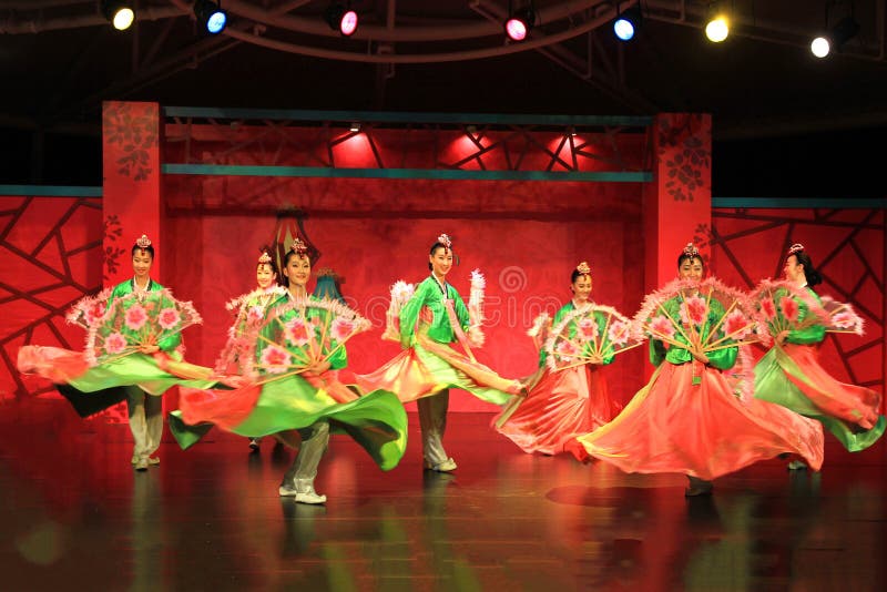Korean dance 2 editorial stock image. Image of jilin - 49415074