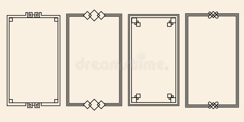 Korean Decorative Borders Large Frame Stock Vector - Illustration of ...