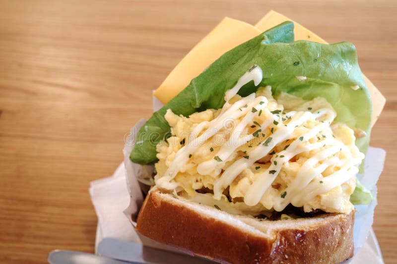 Korean egg drop sandwich stock photo. Image of korean - 309230190