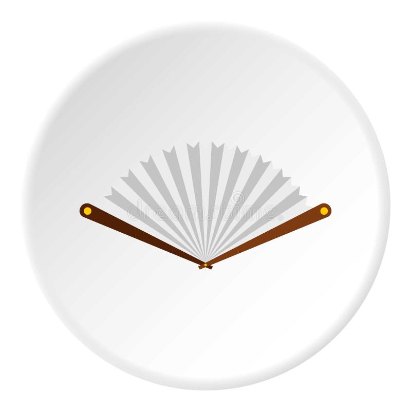 Korean Fan Icon, Flat Style Stock Illustration - Illustration of ethnic ...
