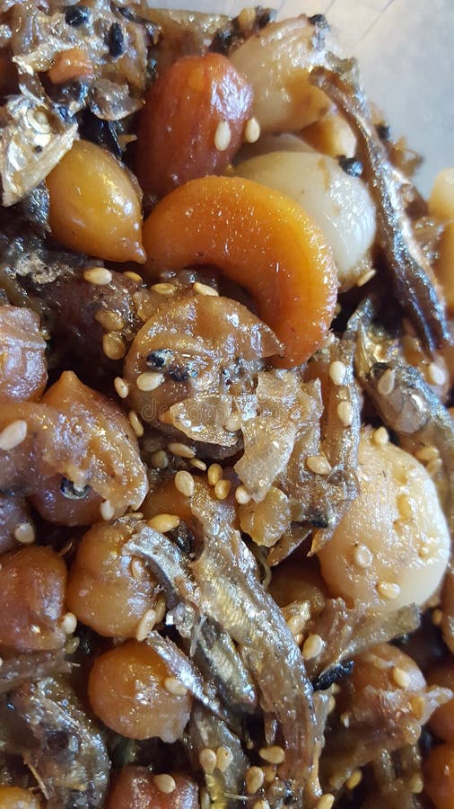 Korean Fish and Nuts stock photo. Image of squid, dish - 74623924