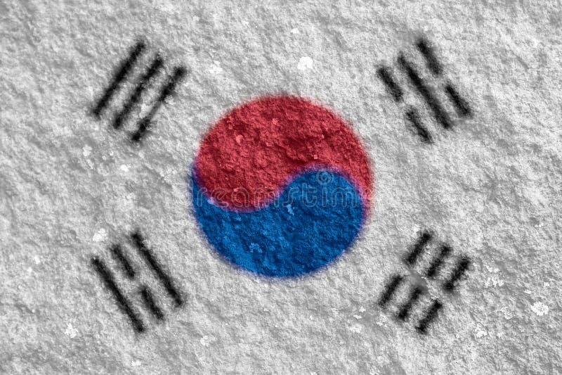 Korean Flag Texture As a Background Stock Photo - Image of modern, blue ...