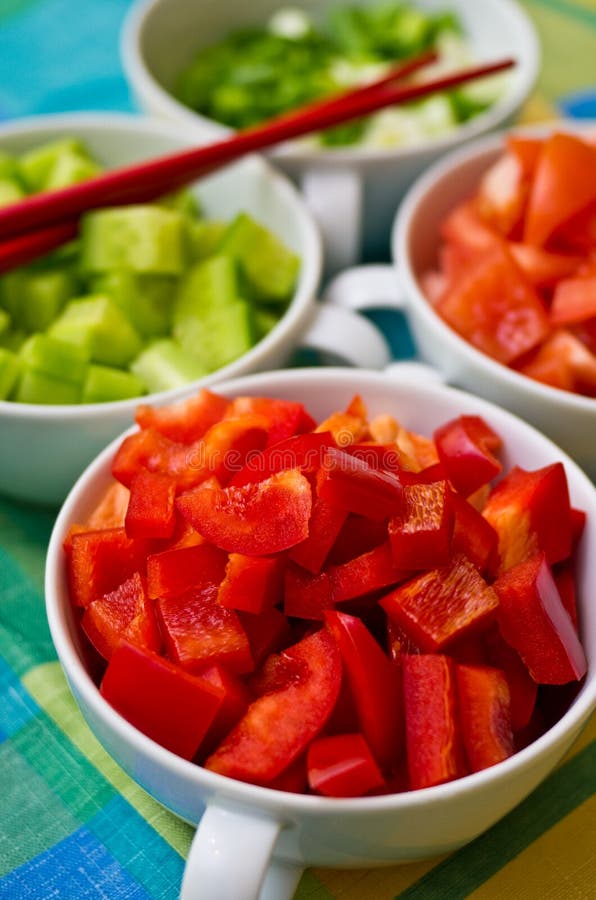 Korean Food Bowls with Vegetables Stock Photo - Image of korea ...