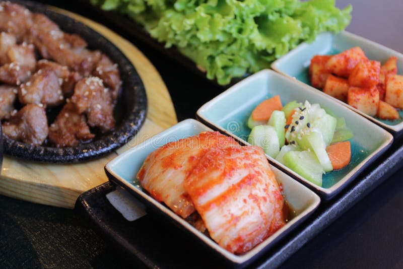 Korean food set stock photo. Image of rack, shirt, close - 61357846