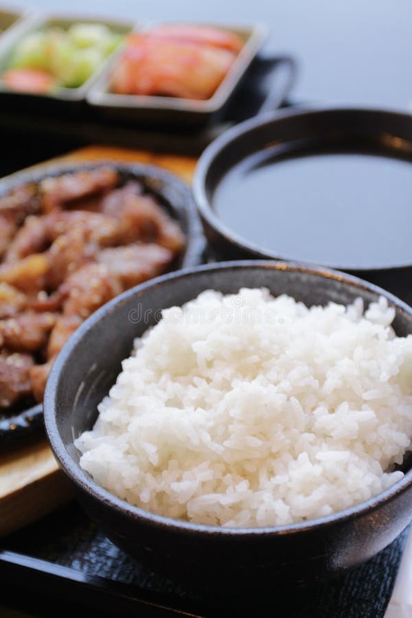 Korean food set stock photo. Image of vegetable, black - 61358194