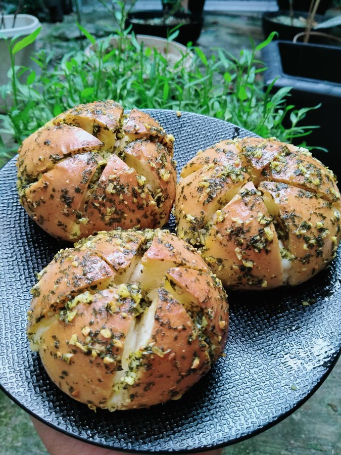 Korean garlic cheese bread stock photo. Image of cuisine - 268082670
