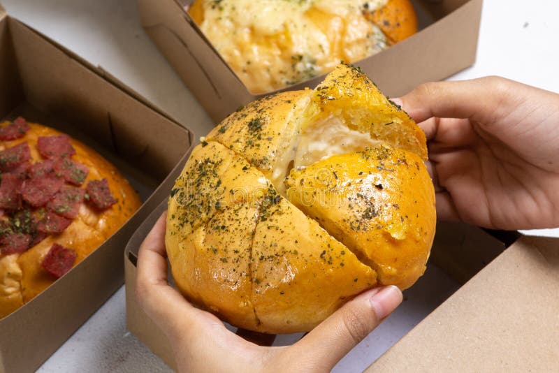 Korean Garlic Cheese Bread Indonesia Stock Image - Image of bread, dish ...