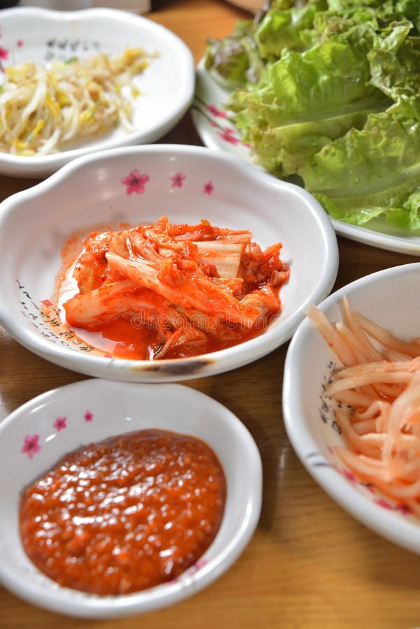 Korean Kimchi dish stock image. Image of cabbage, scallions - 96563273