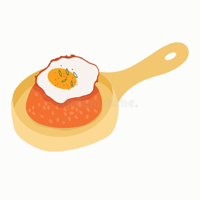 Korean Kimchi Fried Rice with Egg. Stock Vector - Illustration of plate ...