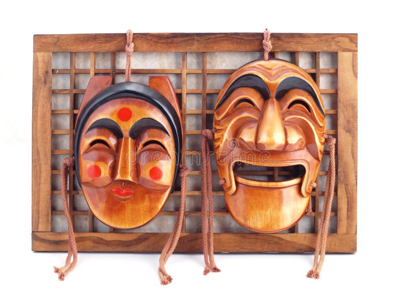 Wooden Hahoe Mask, Hahoetal Stock Photo - Image of happiness, arts ...
