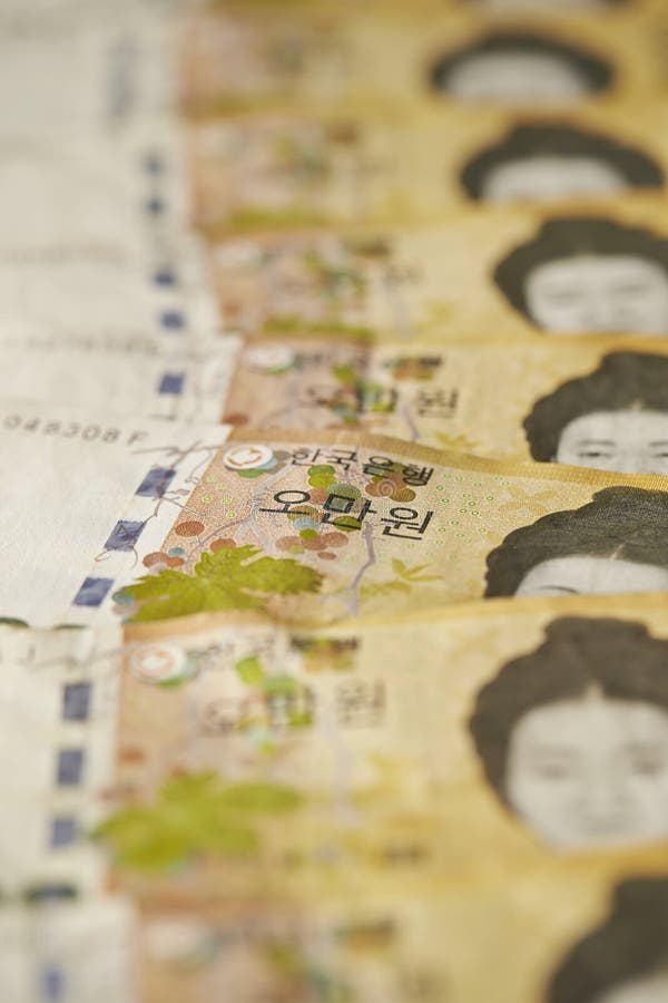 Korean Money Bill, 50,000 Won Bill Stock Photo - Image of money ...