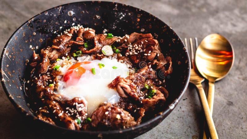 Korean Pork Rice. a Traditional Korean Tray Meal Stock Image - Image of ...