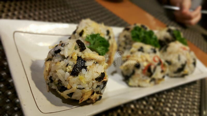 Korean rice balls stock photo. Image of korean, seaweed - 75963454