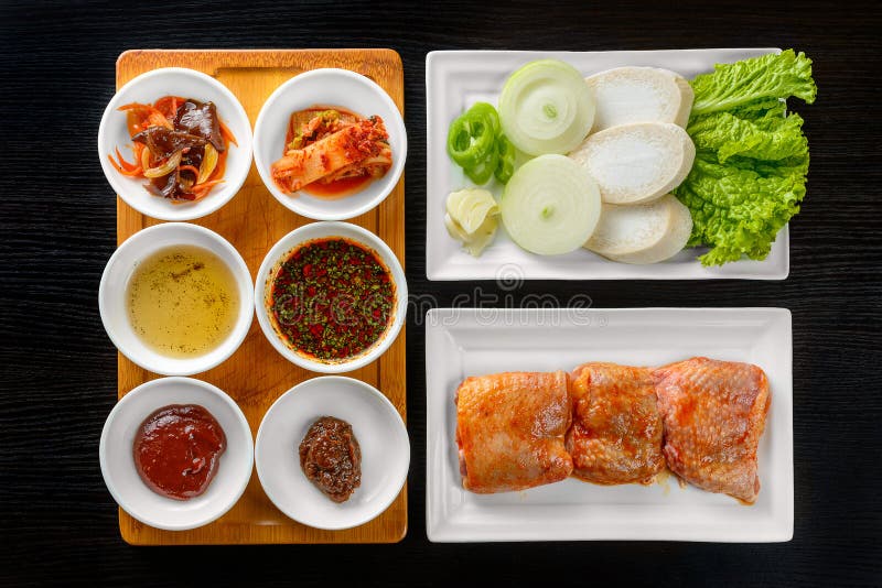 Korean Sauces and Condiments Stock Image - Image of asian, container ...