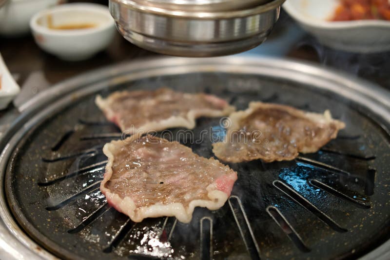 Korean Style Barbecue Grill Stock Image - Image of fresh, grilled ...