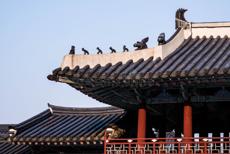 Korean style castle stock image. Image of heritage, historic - 34781783
