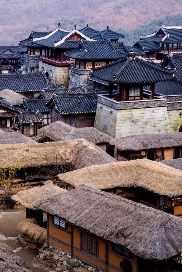 Roof of Korean Style Castle Stock Photo - Image of korea, wood: 34781712