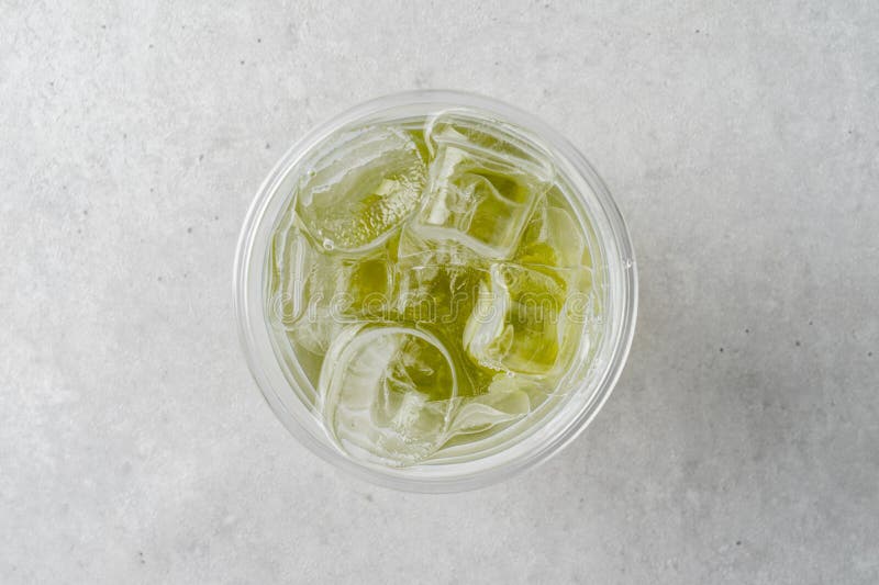 Korean Style Food Cafe Green Grape Ade Stock Photo - Image of glasses ...