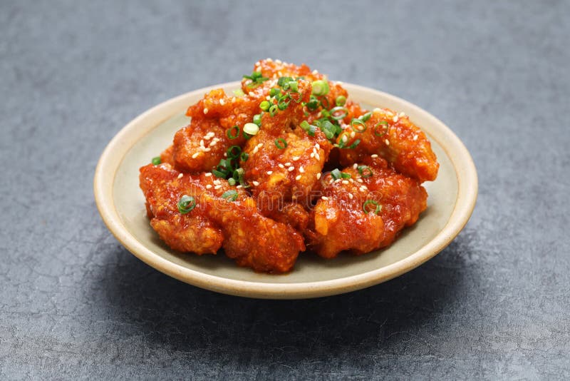 Korean style fried chicken stock photo. Image of korean - 268553110