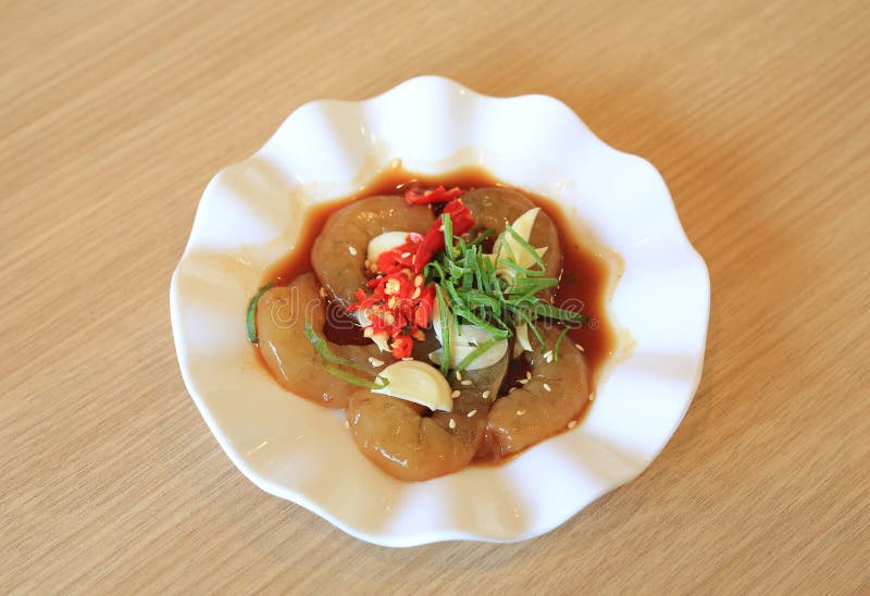 Korean Style Pickled Prawns. Korean Soy Sauce Pickled Shrimp. Stock ...