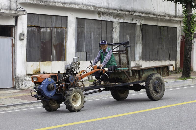 Korean style tractor. editorial stock image. Image of traditional ...