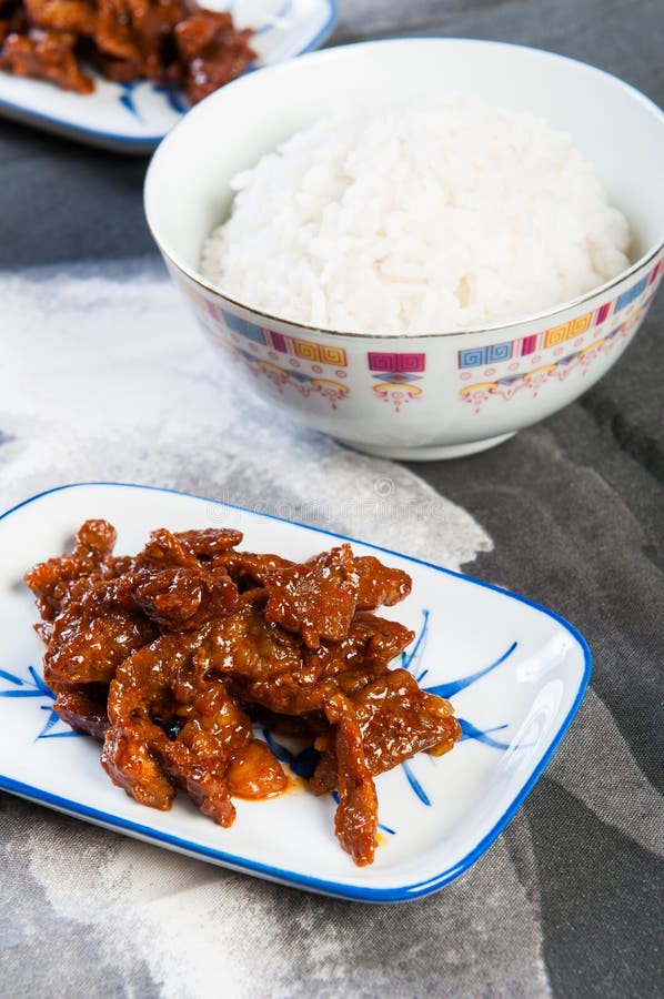 Korean Sweet and Spicy Beef Strips Stock Image - Image of healthy, beef ...