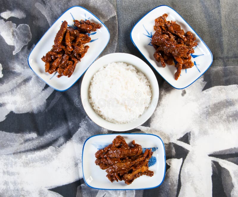 Korean Sweet and Spicy Beef Strips Stock Image - Image of roast, steak ...