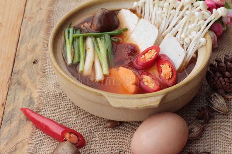 Korean Tofu Soup with Rice is Delicious. Stock Image - Image of korean ...