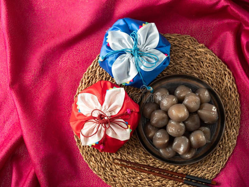 Korean Traditional Food Rice Cake Stock Photo - Image of asia, flour ...