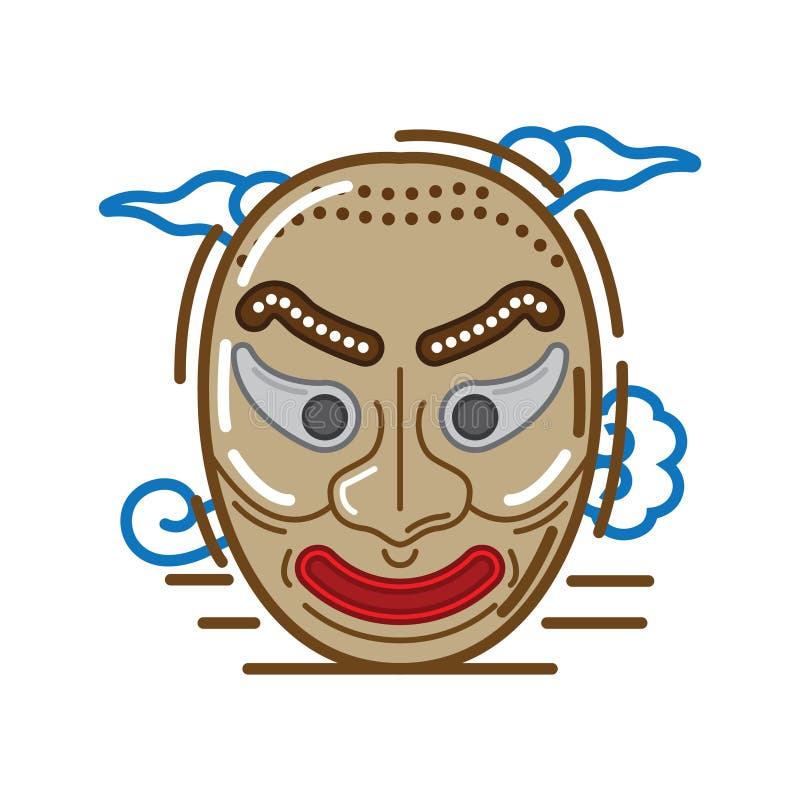 Korean Traditional Mask Design. Vector Illustration Decorative Design ...