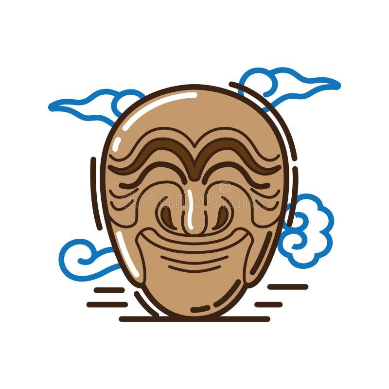 Korean Traditional Mask Design. Vector Illustration Decorative Design ...