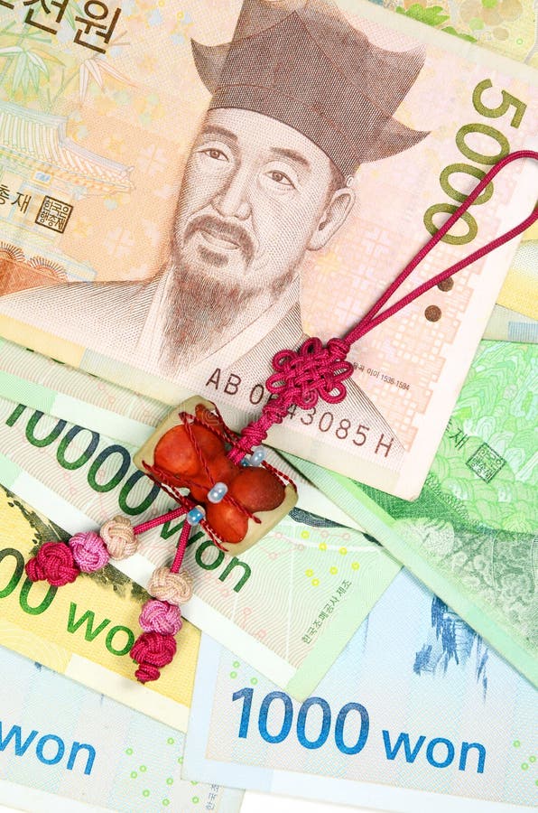 Koreansk valuta. arkivfoto. Bild av köpa, japan, bili - 40069312