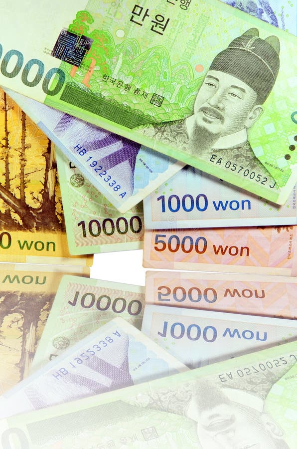 Koreansk valuta. arkivfoto. Bild av köpa, japan, bili - 40069312
