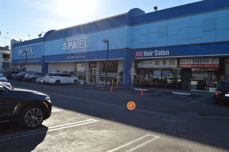 Koreatown Spa Mall Los Angeles Christmas Front Entry Editorial Stock ...