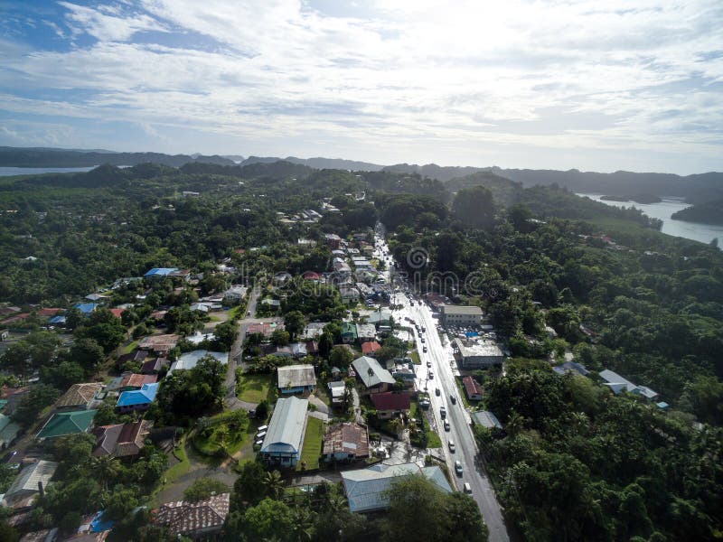 Koror Town in Palau Island. Stock Photo - Image of ocean, seascape ...