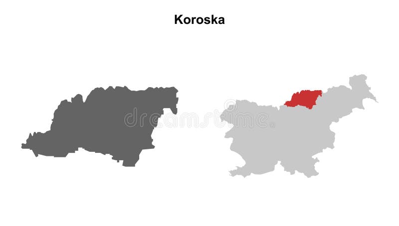 Koroska outline map stock vector. Illustration of infographics - 379012912