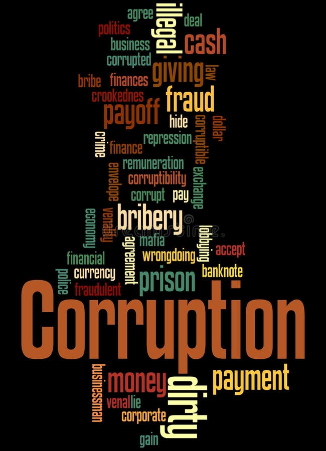 Korruption, Wortwolkenkonzept 4 Stock Abbildung - Illustration von ...