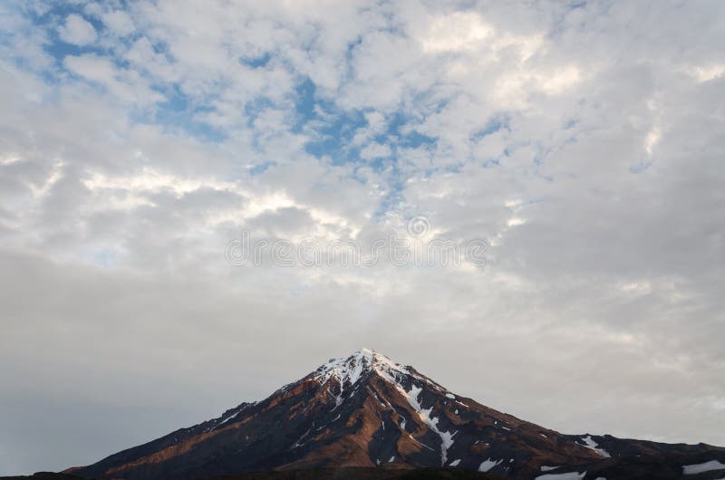 Koryaksky volcano stock image. Image of high, volcanic - 66098021