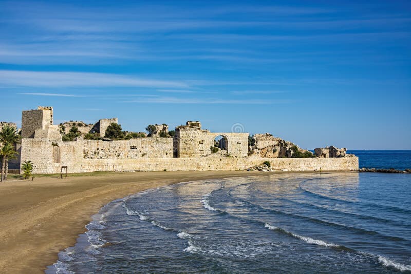 Korykos Castle (Mersin,Turkey) Stock Image - Image of night, remote ...