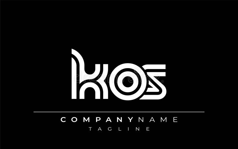KOS Creative Unique Modern Letter Logo Design Stock Illustration ...
