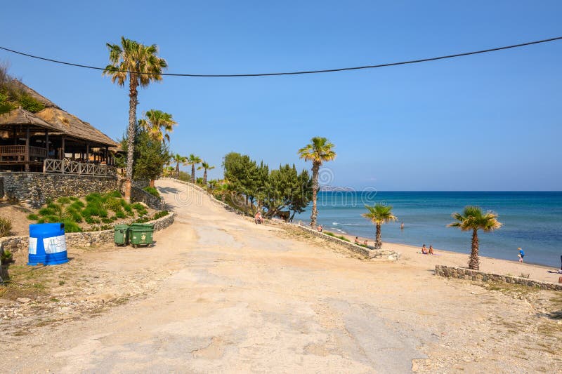 Paradise Beach, Kos. Greece Editorial Image - Image of summer, grass ...