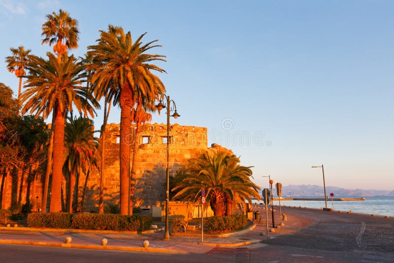 Kos island. stock image. Image of town, mediterranean - 82924767