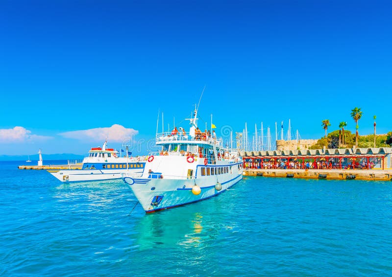 The port of Kos island stock photo. Image of aegean, marine - 46844152