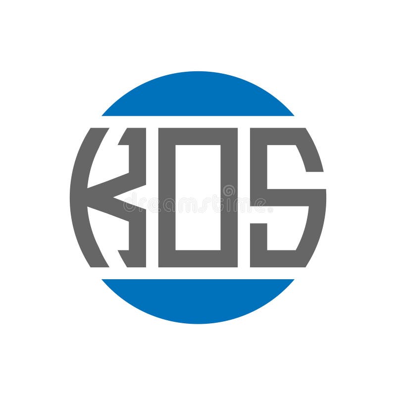 Kos Letter Logo Design On White Background Kos Creative Initials Circle Logo Concept Stock