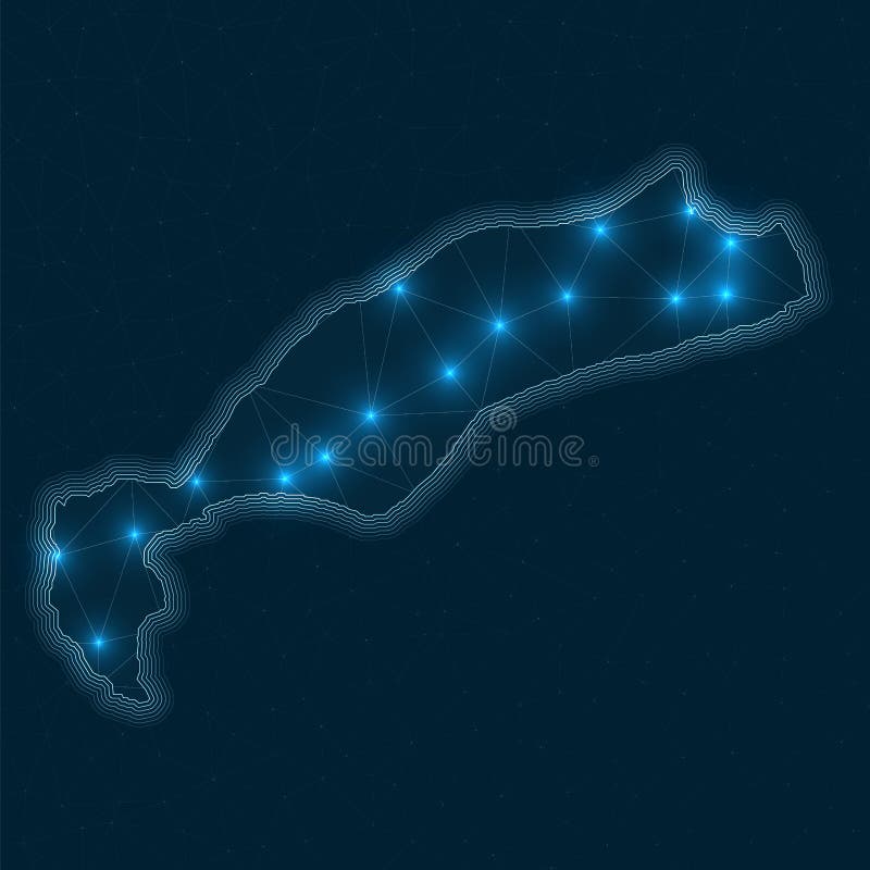 Kos network map. stock vector. Illustration of grid - 234312267