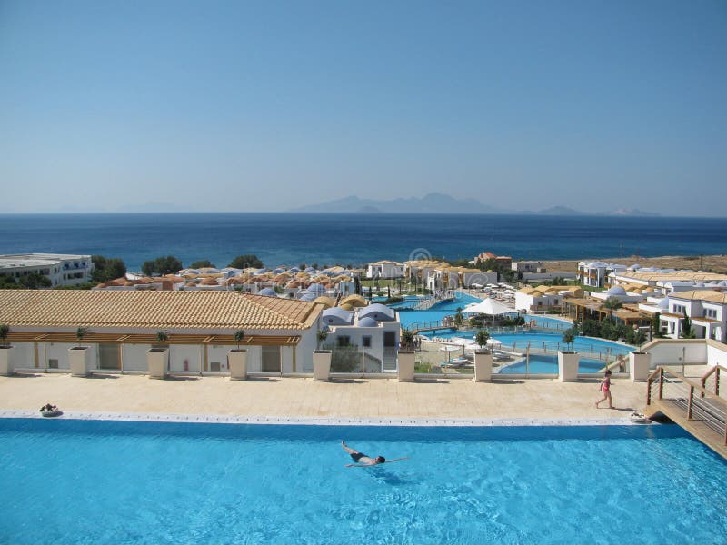 Kos resort editorial stock image. Image of horizon, leisure - 44290404