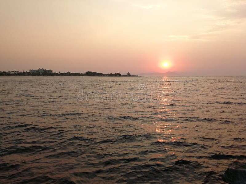 Kos sunset stock photo. Image of greece, sunset, boat - 101582954