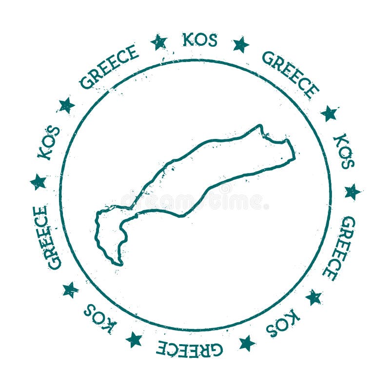 Kos vector map. stock vector. Illustration of greek - 102350970